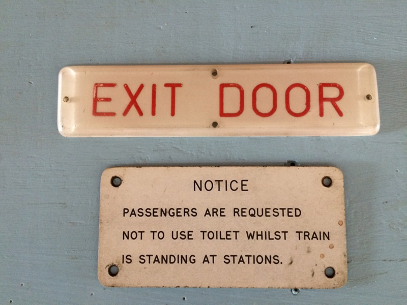 Signs (2) - exit sign & toilet sign; A-0861 | eHive