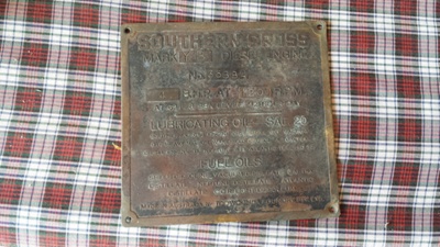 Engine Name-Plate "Southern Cross"; A-0512 | eHive