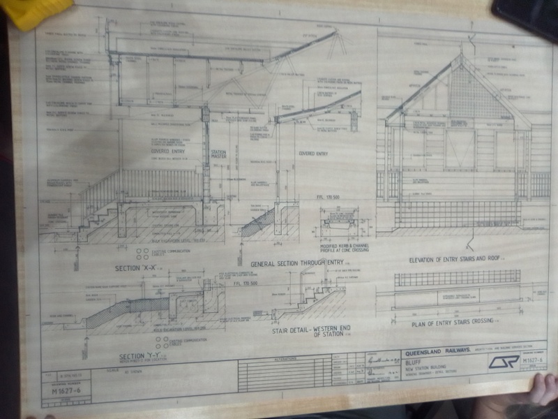 Plans of Bluff Train Station (QR) (Set of 3); A-1781 | eHive
