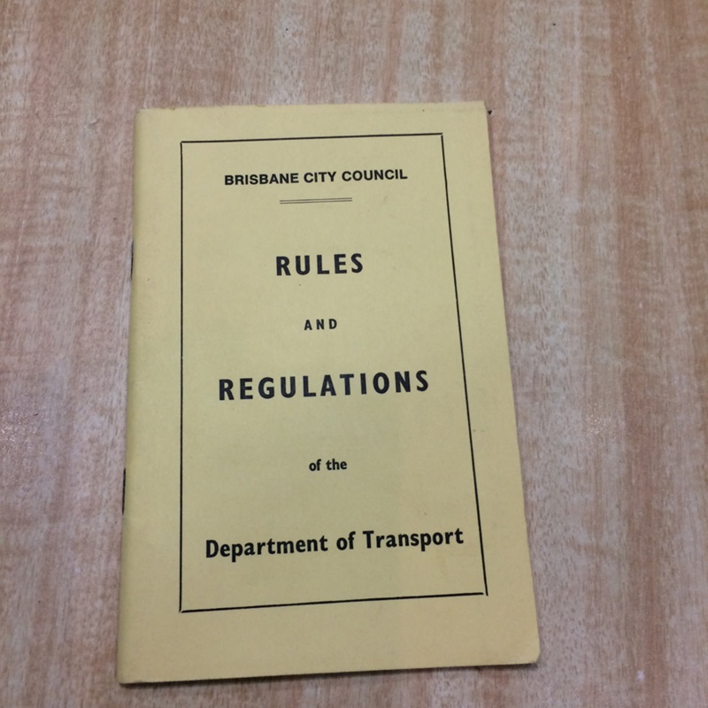 Booklet - Rules & Regulations of the Department of Transport Brisbane ...