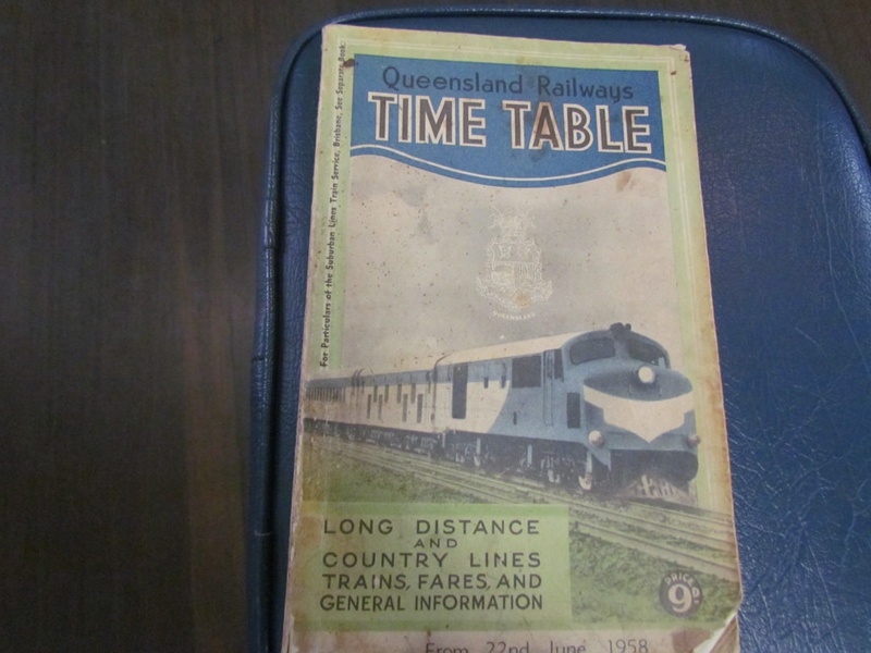 Book - "Queensland Railways Time Table 1958"; 1958; A-0528 | eHive