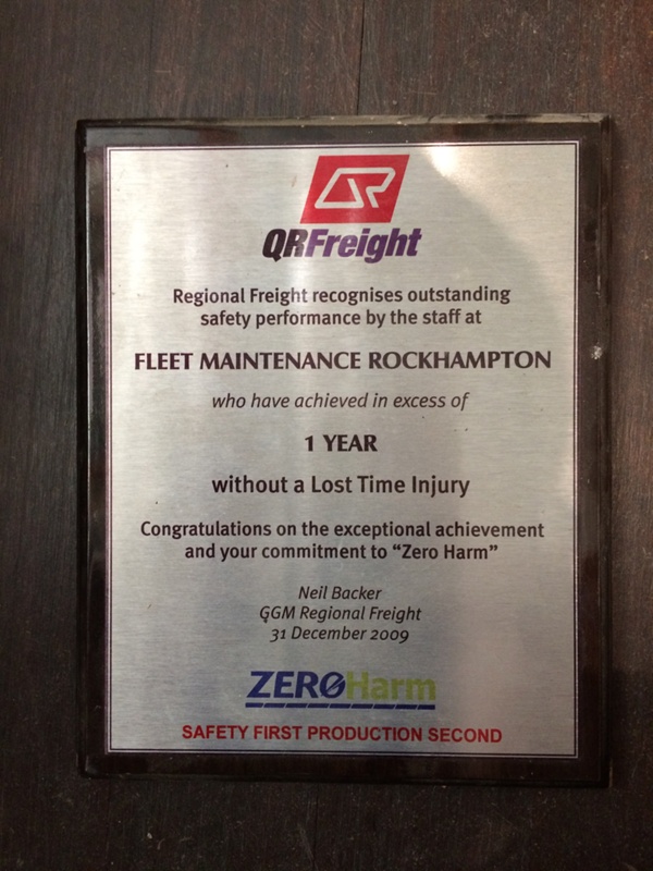 Safety Performance Award; 2009; A-1067 | eHive
