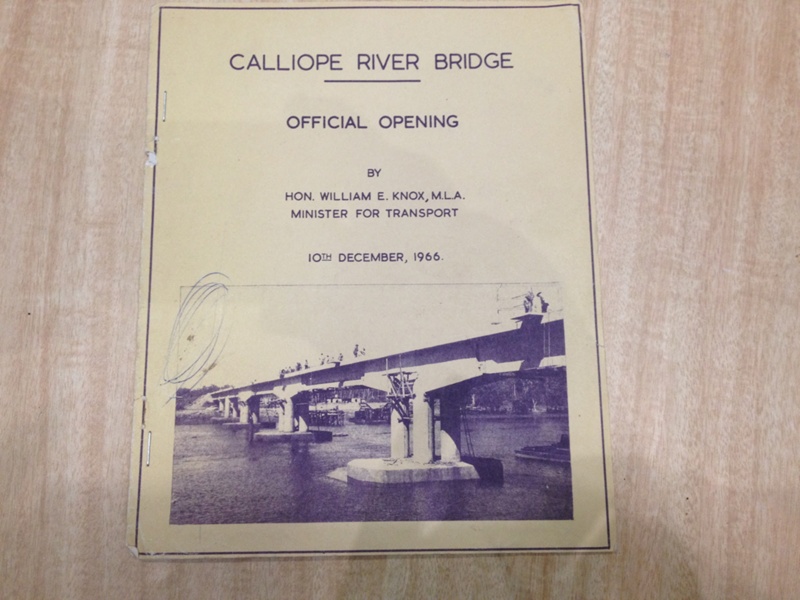 Calliope River Railway Bridge Opening 1966 : Official Opening Booklet ...