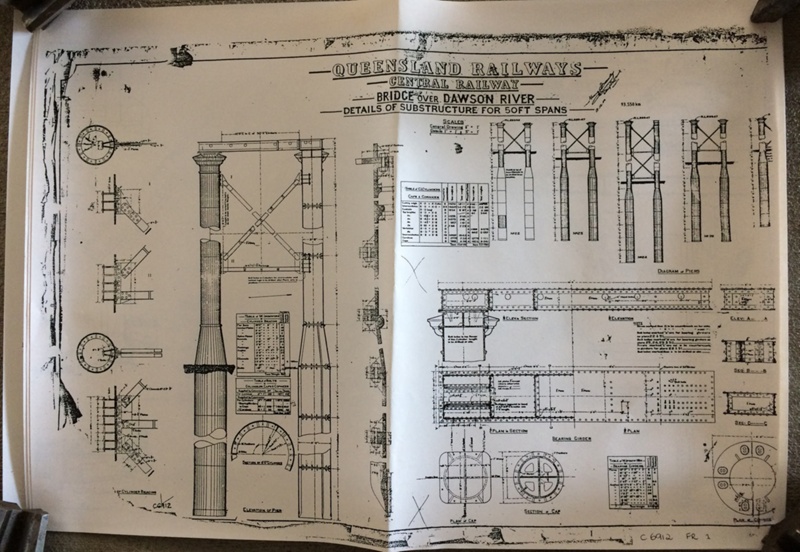 Plans of Dawson River Bridge at Duaringa (Set of 13) Plan 12; A-1807-11 ...