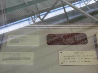 Sign - Train Toilet Warning Sign; A-0267 | eHive