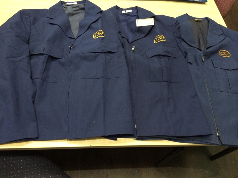 Uniform - Blue Zip up Jackets with Queensland Railways Logo; A-0597 | eHive