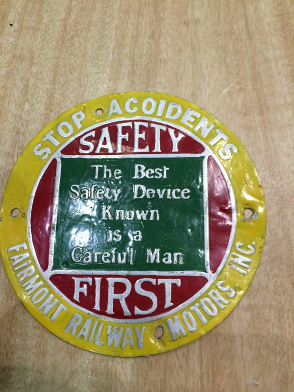 Round Safety First Plaque; A-0697 | eHive
