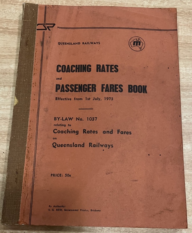QR Coaching Rates and Passenger Fares Book, Effective from 1st July ...