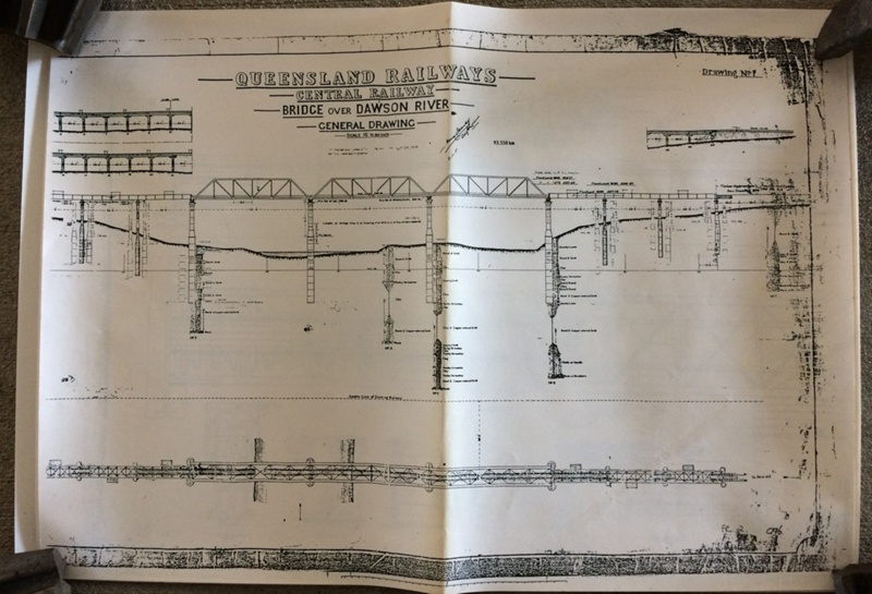 Plans of Dawson River Bridge at Duaringa (Set of 13) Plan 1; A-1807 | eHive