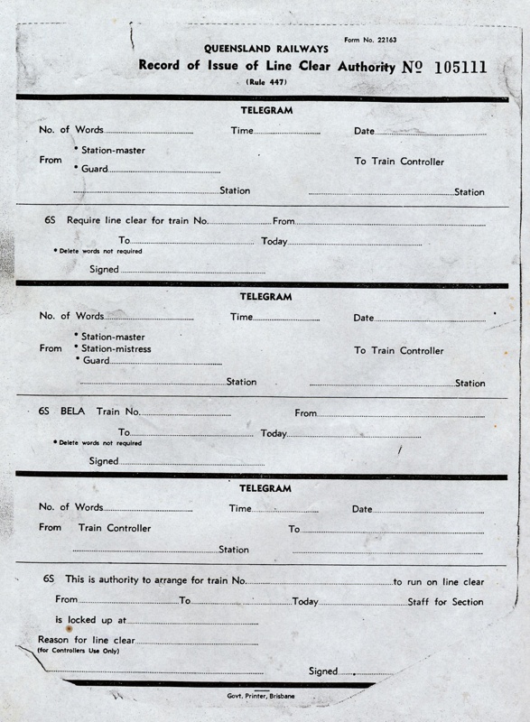 Photocopies of Form Nos: 297A (No. 1) and 22169 (No. 601)Telegram ...