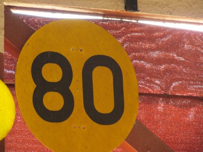 Sign - Railway Traffic "80" Speed Limit Sign; A-0242 | eHive