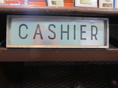 Sign - Cashier; A-0030 | eHive