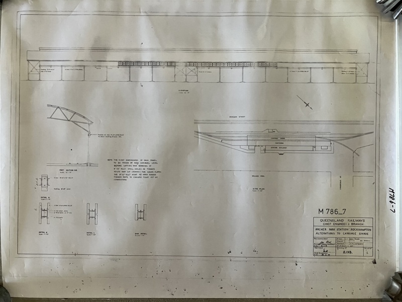 M786-6 Drawing No 7, QR, Central Line, Passenger Station Archer Park ...