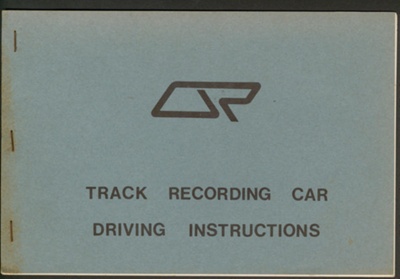 Track Recording Car Driving Instructions; A-1528 | eHive
