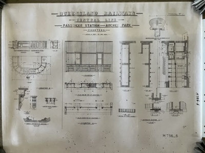 M786-5 Drawing 6, QR Central Line, Passenger Station Archer Park, Details of Por... | eHive