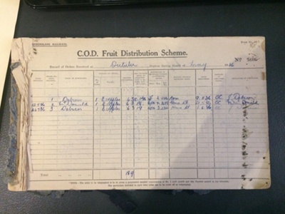 QR Order Book - COD Fruit Distribution Scheme; A-0379 | eHive