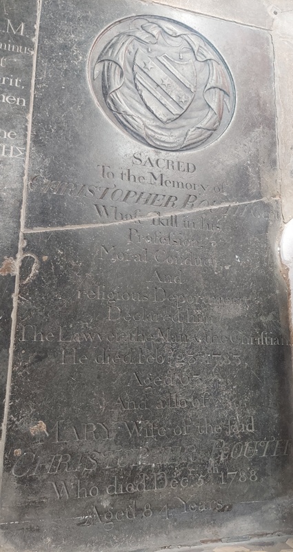 Ledger stone: Christopher & Mary Routh; 1788; NHCT.1977.10.A.45 | eHive