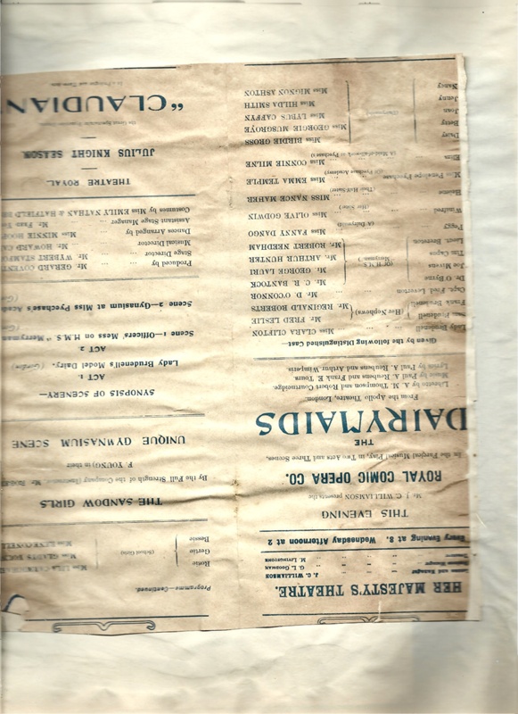 The Dairymaids- c 1907/08 Her Majesty's Theatre Melbourne Clara Clifton ...