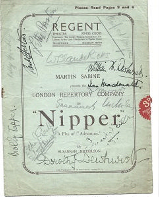 Regent Theatre London Program 1927 Nipper Dorothy Dewhurst, William ...