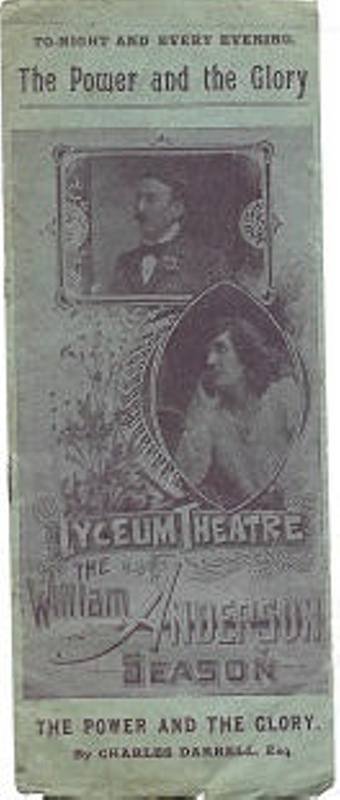 Lyceum Theatre Sydney program- The Power and the Glory early 1900s ...
