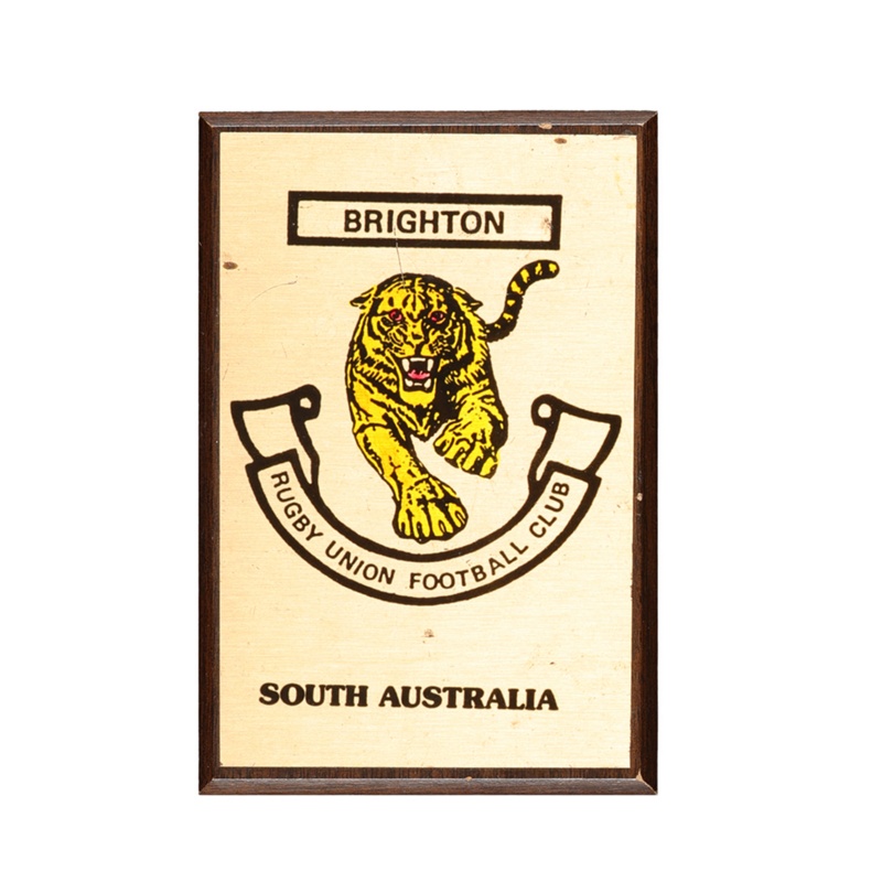 Plaque - Brighton - Rugby Union Football Club - South Australia; OB0241 ...