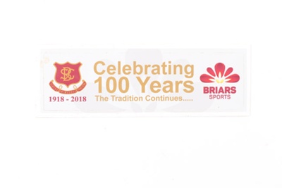 Sticker - The Briars Sports Centenary sticker celebration 100 Years the ...