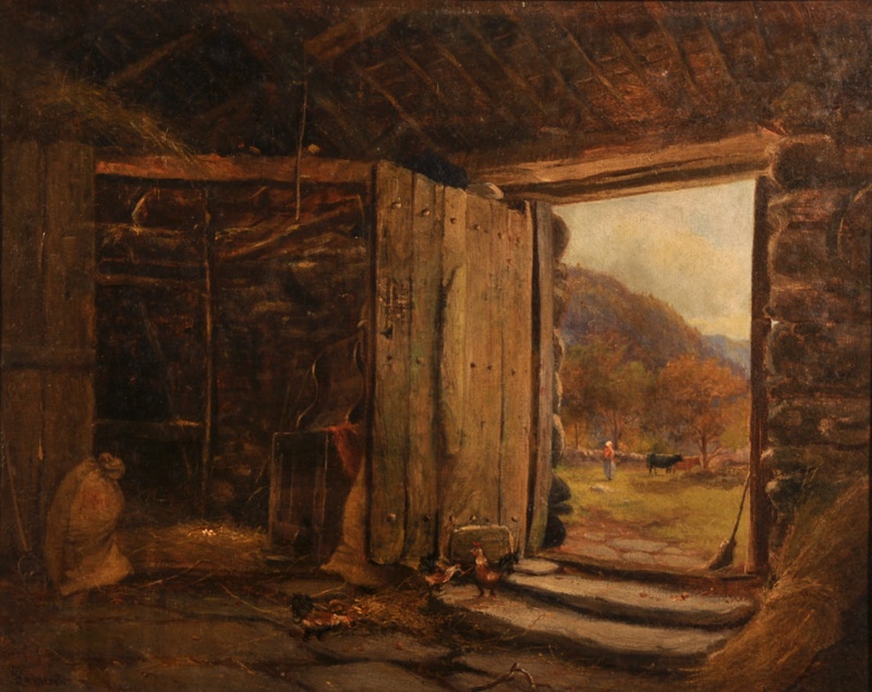 English Farm Interior; Harrison, George Henry (1816-1846); 1840s; 330 ...