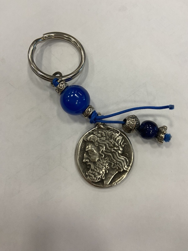 Greek medallion on keychain ; Unknown; unknown; MHST 2023 002 | eHive