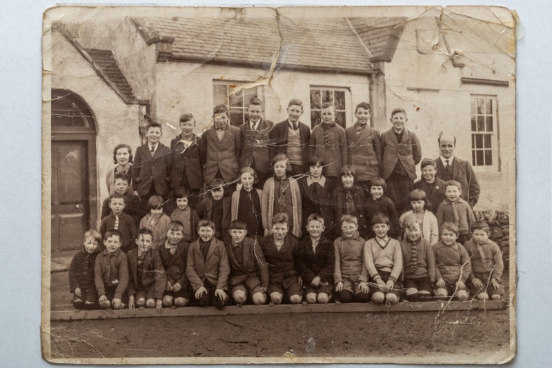 Photograph, school pupils of the old Cabrach School, lower Cabrach ...
