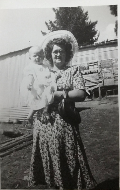 Norma Copeland (nee Hockham) [1924- ] with daughter Kyra; 1957 | eHive