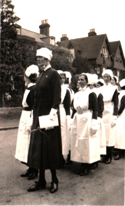 KCH 1937 Matron leading Nurses; 14 July 1937; 12073 | eHive