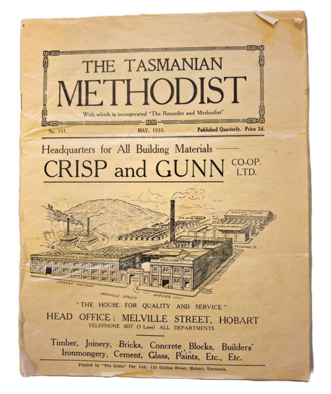 Magazine, Tasmanian Methodist; 05-1933; CM.C082d | eHive