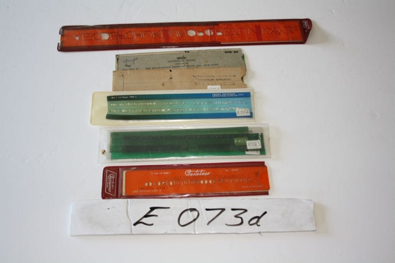 Lettering guides; CM.E073d | eHive