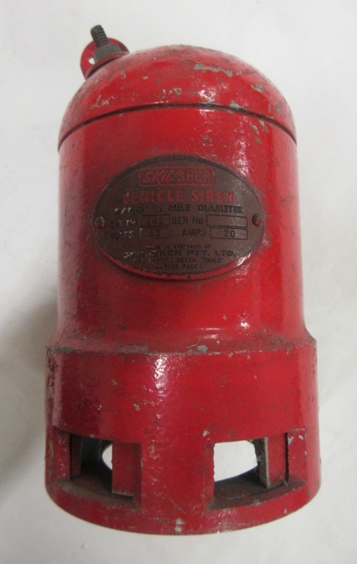 12v Electric Rotary Siren Cat No 142 ; Skil Sher Pty Ltd; c. 1970 | eHive