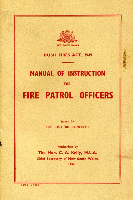 Manual of Instruction for Fire Patrol Officers; 1954 | eHive