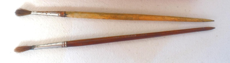 2 paint brushes (used to display with Janet Fenton's paint box ; MELA ...