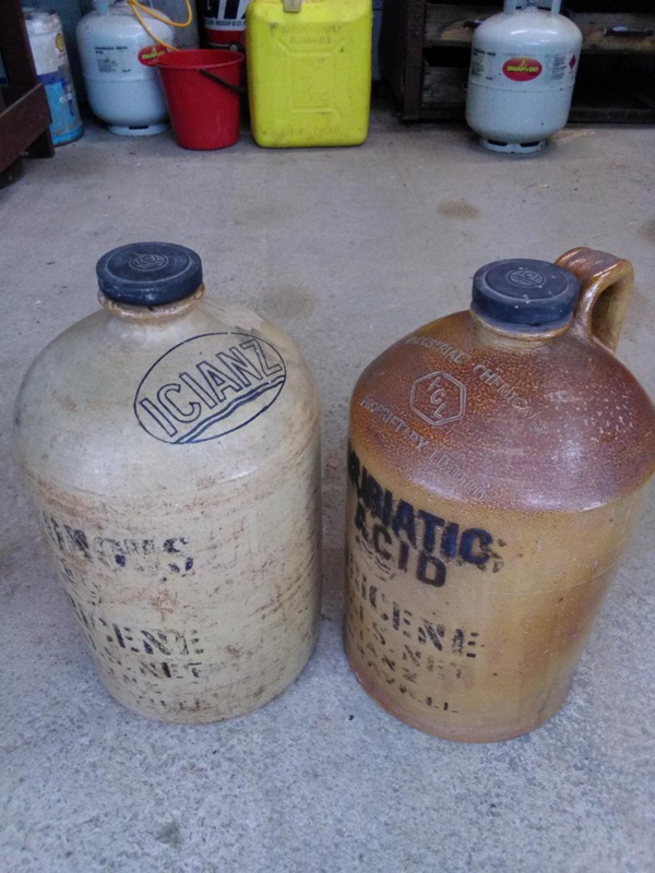 3 Gallon Stoneware Acid demijohns - Bendigo Pottery; Bendigo Pottery ...