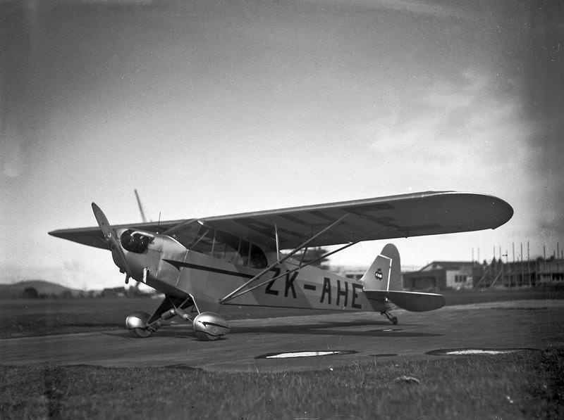 Aviation. Piper Cub J-3C, ZK-AHE at Wigram Airfield, Christchurch ...