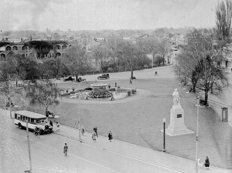 Motor Vehicle. Bus. Taking Passengers, Victoria Square by the Bowker ...