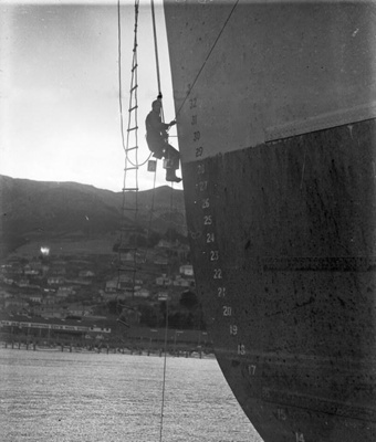 Shipping, Oil Tanker "Constance," 1944, 11,142 GRT. Crewman Painting ...