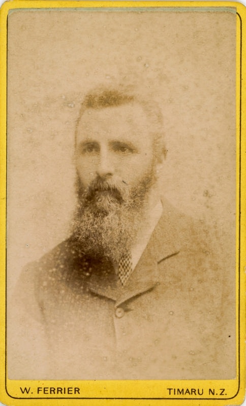 Portrait of Unidentified Man. Timaru, Canterbury, New Zealand; William ...