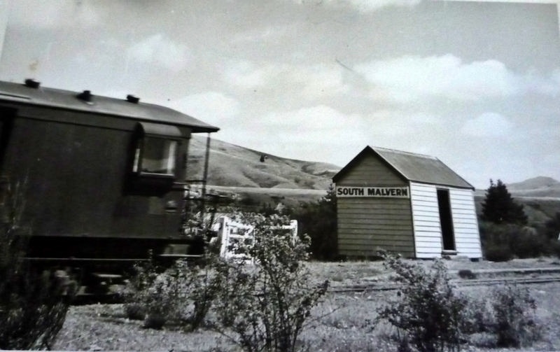Railway. South Malvern Station with a Guard's Van on the Track ...