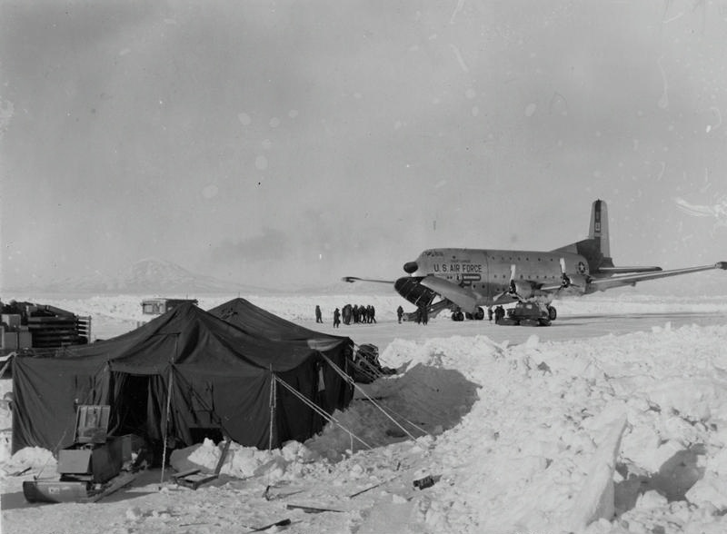 Antarctica. Aviation. US Air Force. A Douglas C-74 Globemaster on Ice ...