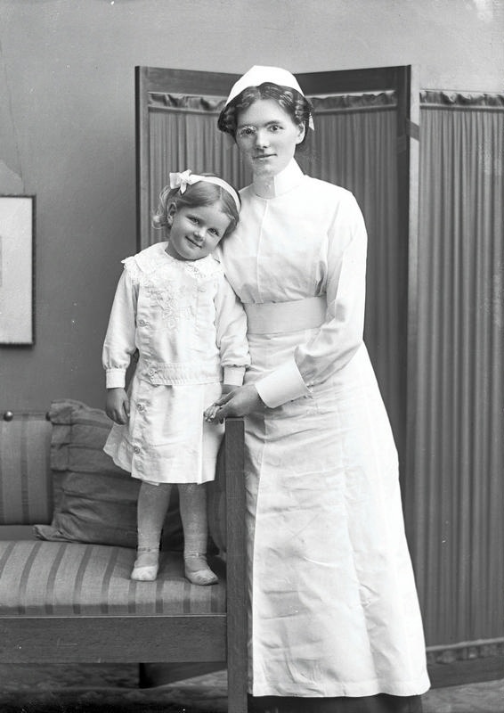 Nurse Mabel Elizabeth Jamieson and Unidentified Girl. Portrait ...