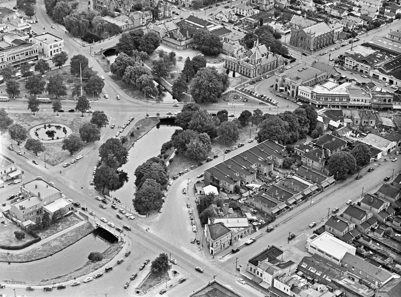 Central City. Aerial Oblique, Victoria Square on the Left with the ...