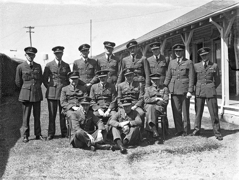 Aviation. RNZAF Royal New Zealand Air Force, Posed Group of Officers at ...