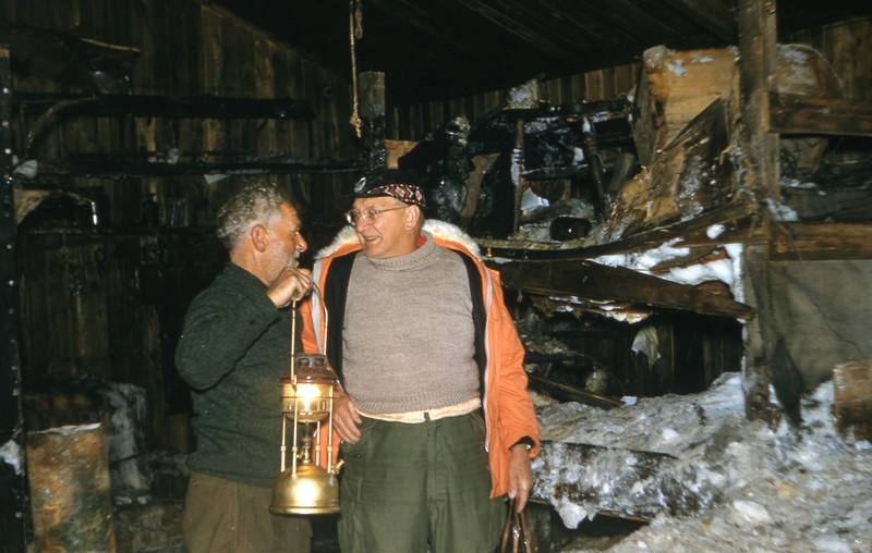 Antarctica. Team Leader Leslie Quartermain and Charles Wright (Explorer ...
