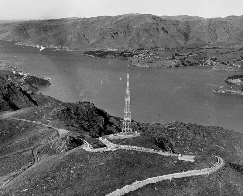 Aerial. Oblique Sugar Loaf Television Transmission Tower and Service ...