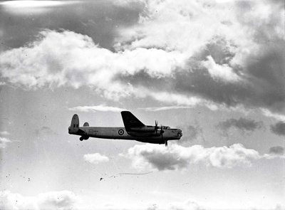 Aviation. RAF Royal Air Force. Avro Lincoln Bomber in Flight over ...