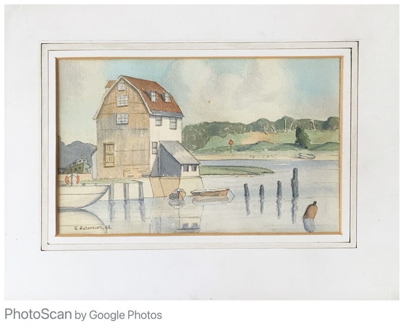 'Tide Mill, Woodbridge, Suffolk' Framed Watercolour of Tide Mill and ...